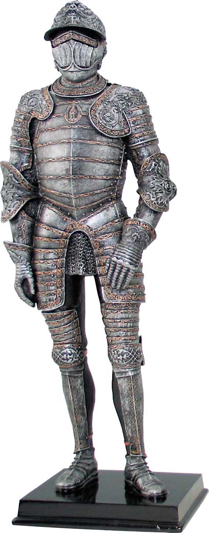 Regal Knight Figure in Armour Pewter Figurine