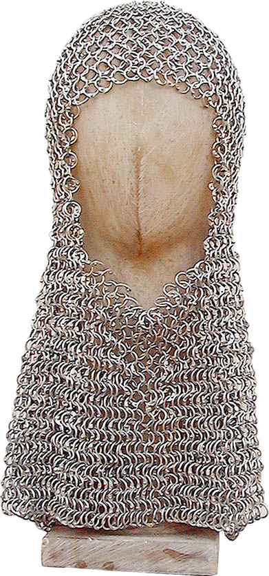 Medieval Chainmail Coif - Riveted Steel