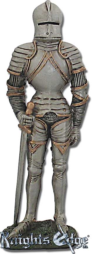 Medieval Knight Figures - Miniature Pewter Gothic Knight Figurine with ...